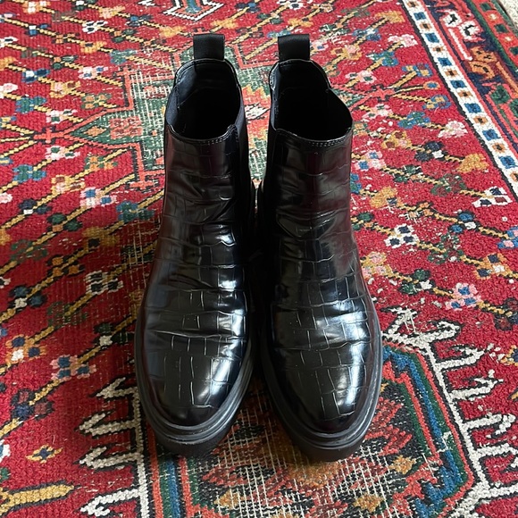 bp | Shoes | Bp Cait Black Croc Chelsea Boots | Poshmark